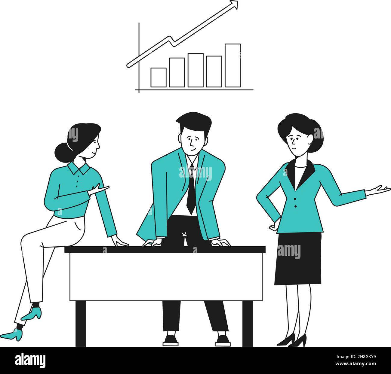 Business group discussing new Stock Vector Images - Alamy