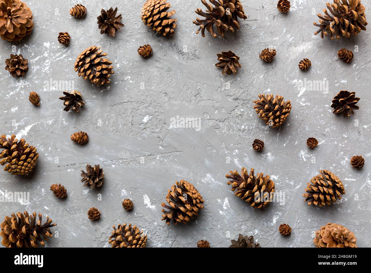 minimal creative cone frame arrangement pattern on colored background ...