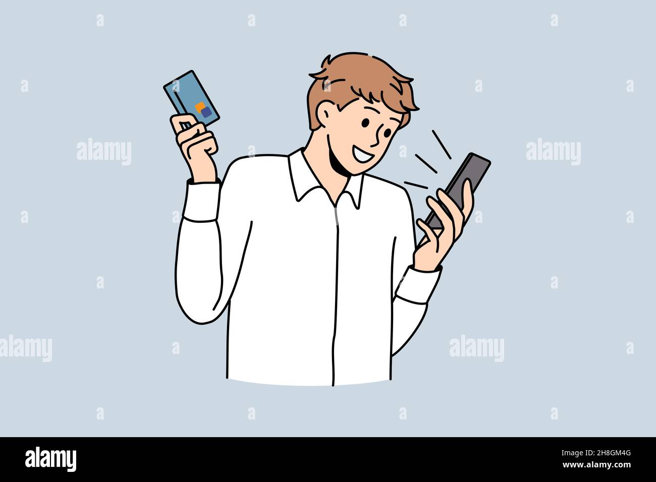 Internet banking young person Stock Vector Images - Alamy