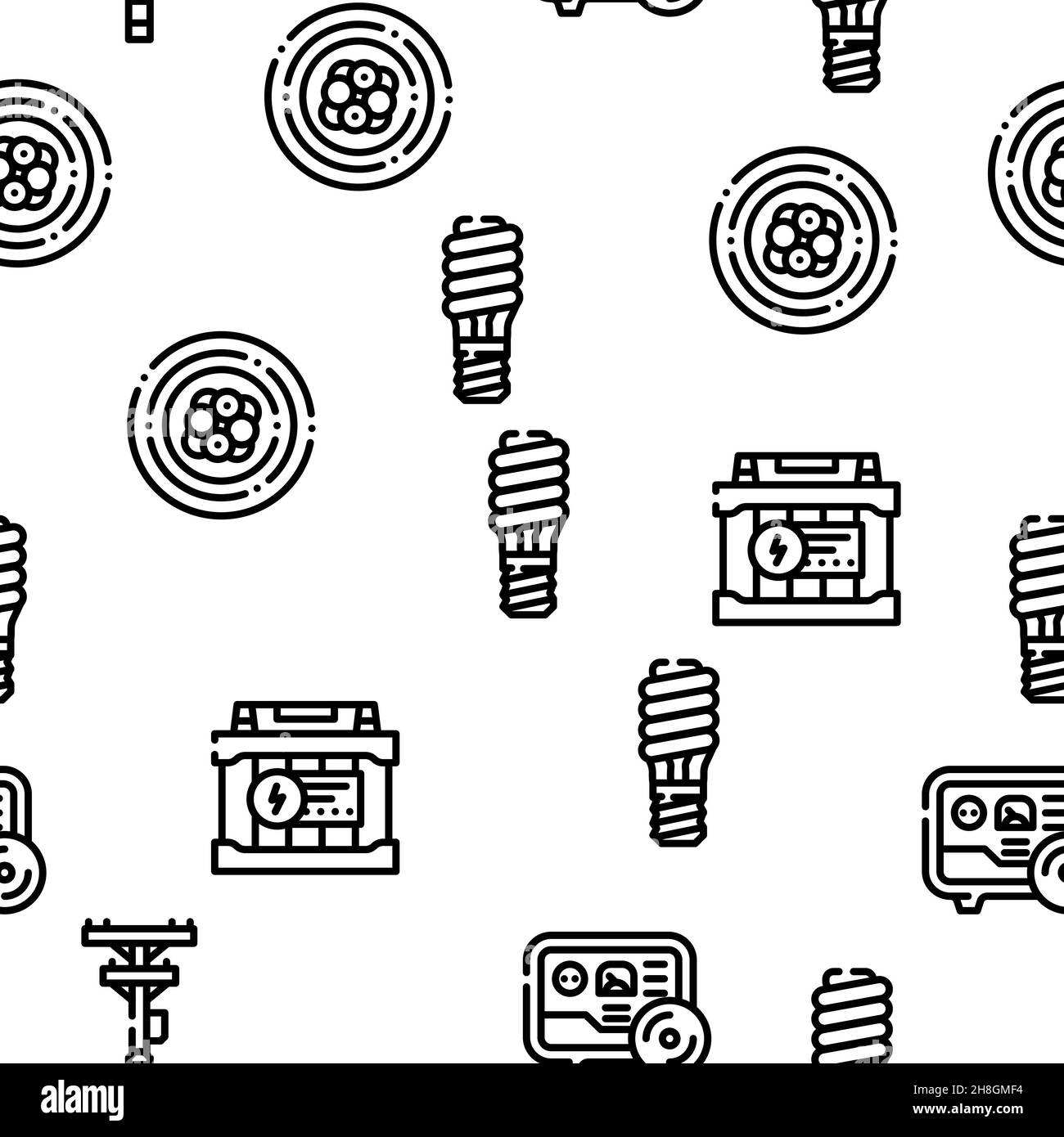 Energy Manufacturing Vector Seamless Pattern Stock Vector Image & Art ...