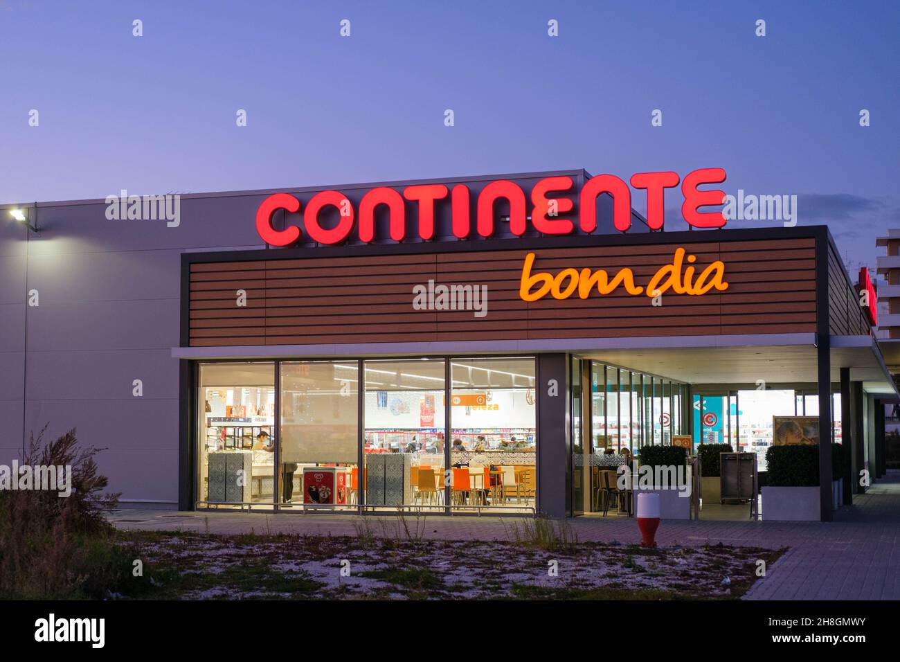 Castelo Branco, Portugal - November 24 2021: Exterior of Continente ...