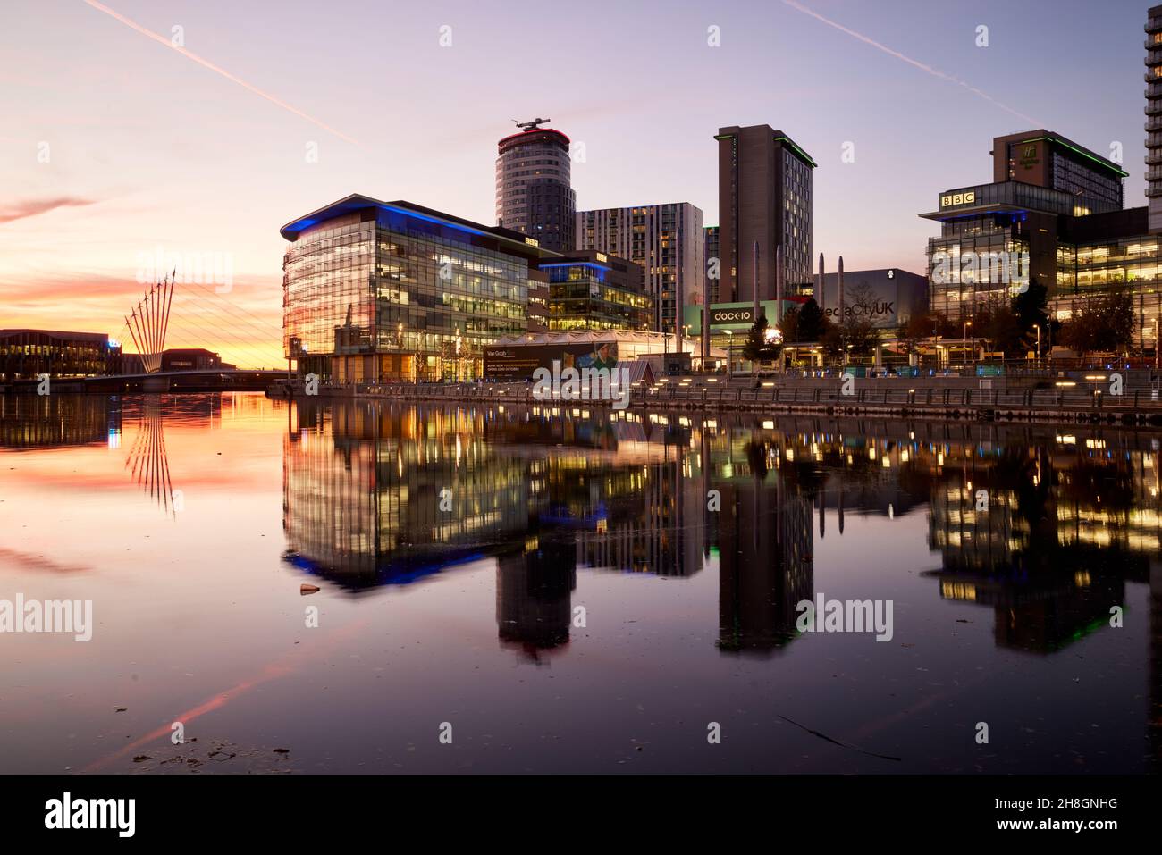 Salford Quays manchester Ship Canal, North Bay, MediaCityUk waterfront ...
