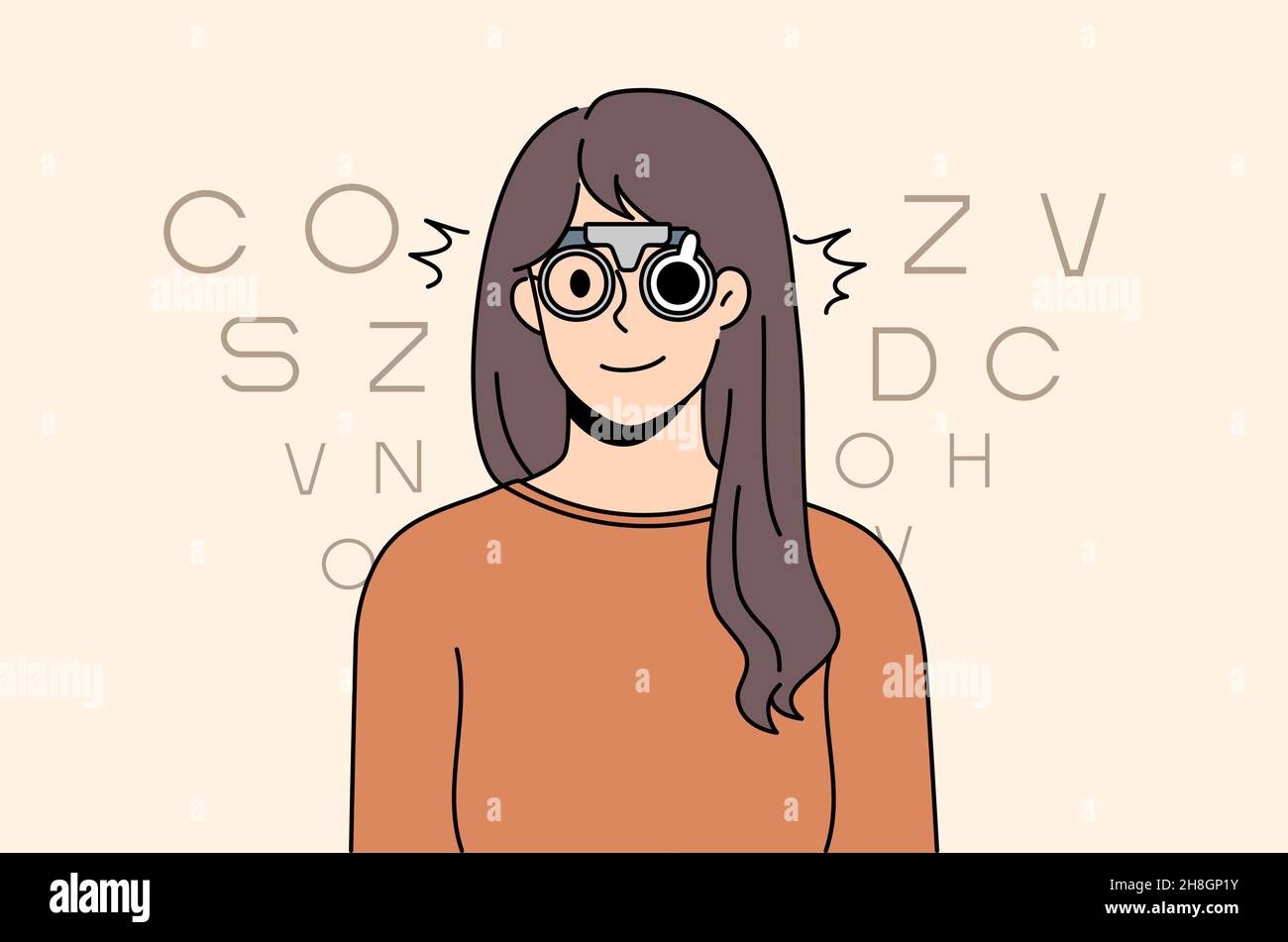 Optician eye test cartoon hi-res stock photography and images - Alamy