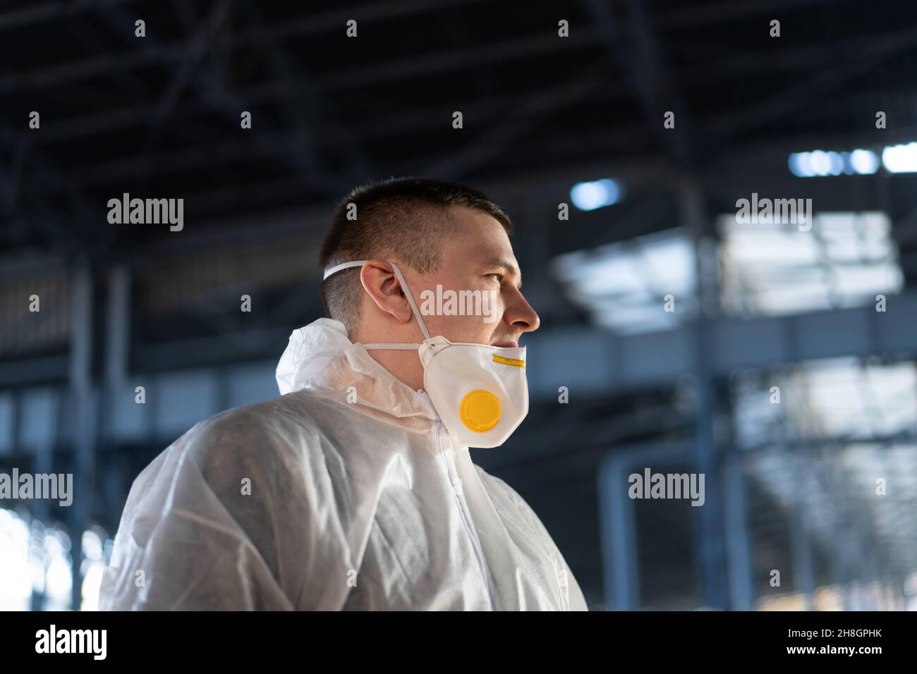COVID-19 coronavirus doctor standing hospital parking dressed white ...
