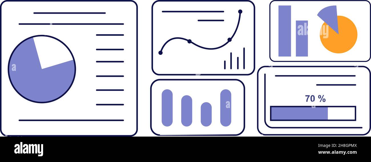 Dashboard icon. Ui interface with charts graphs and data analytics ...