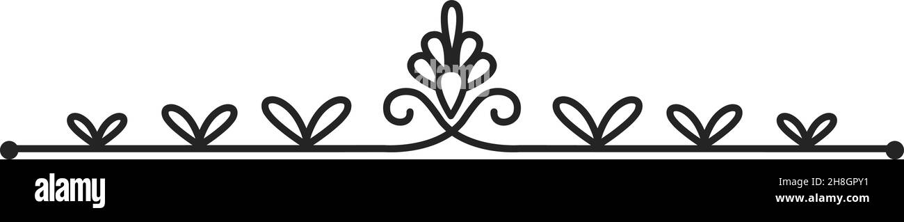 Decorative border. Fancy ornamental header in vintage style Stock ...