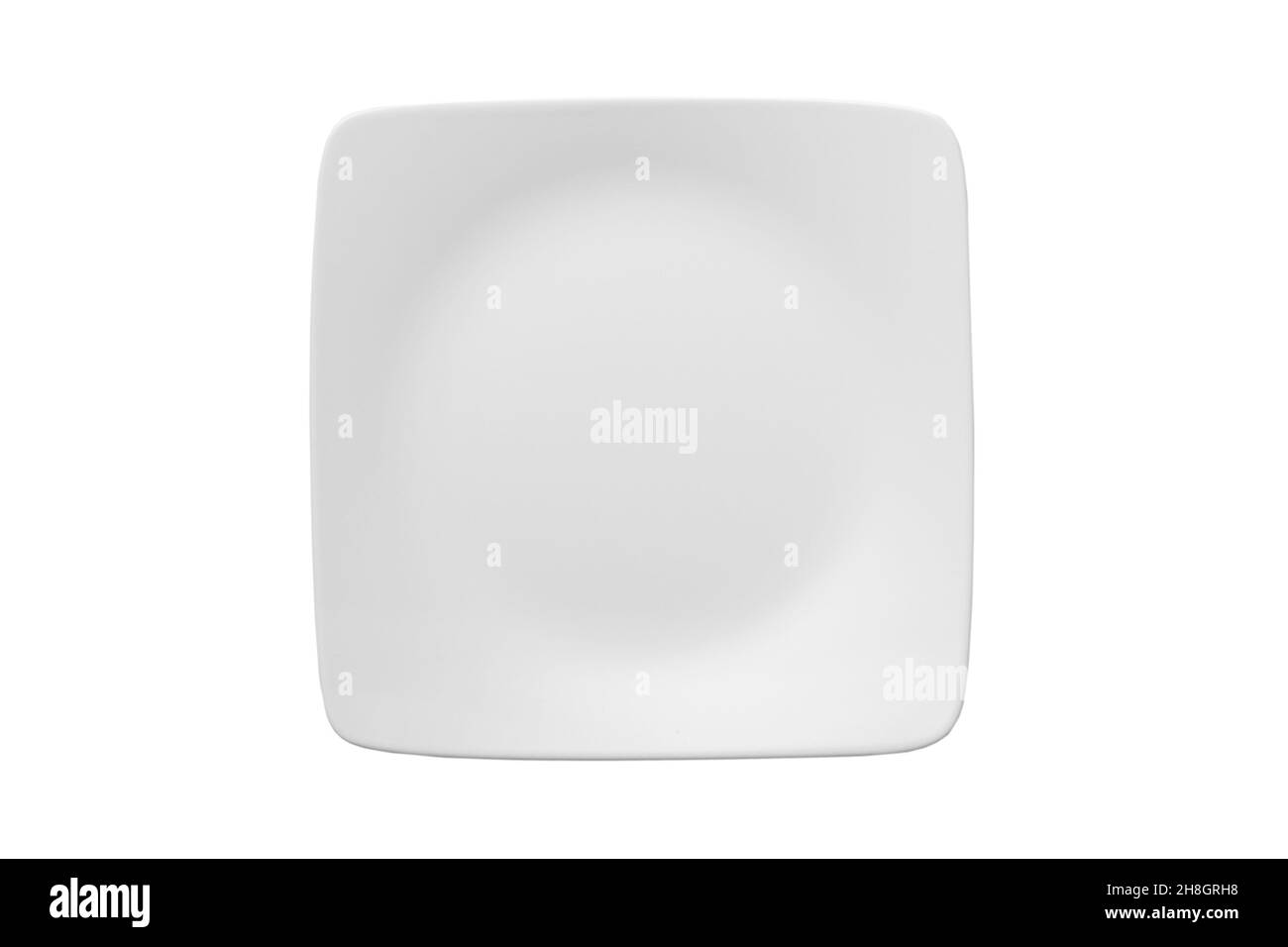 glass square plate isolated over white background. Top view Stock Photo ...