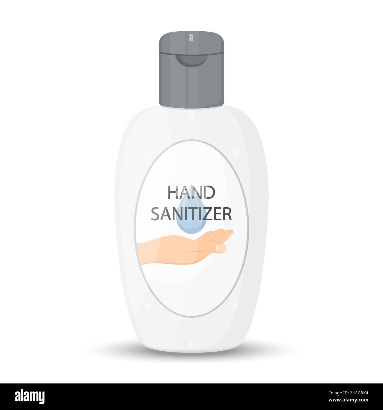 Hand sanitizer bottle isolated with pump. Washing alcohol gel used ...