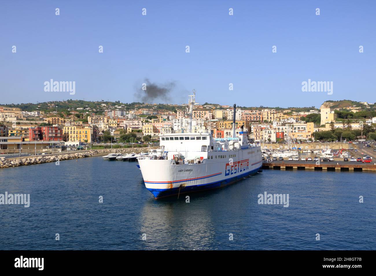 July 12 2021 - Pozzuoli, Italy: View of the typical residential ...