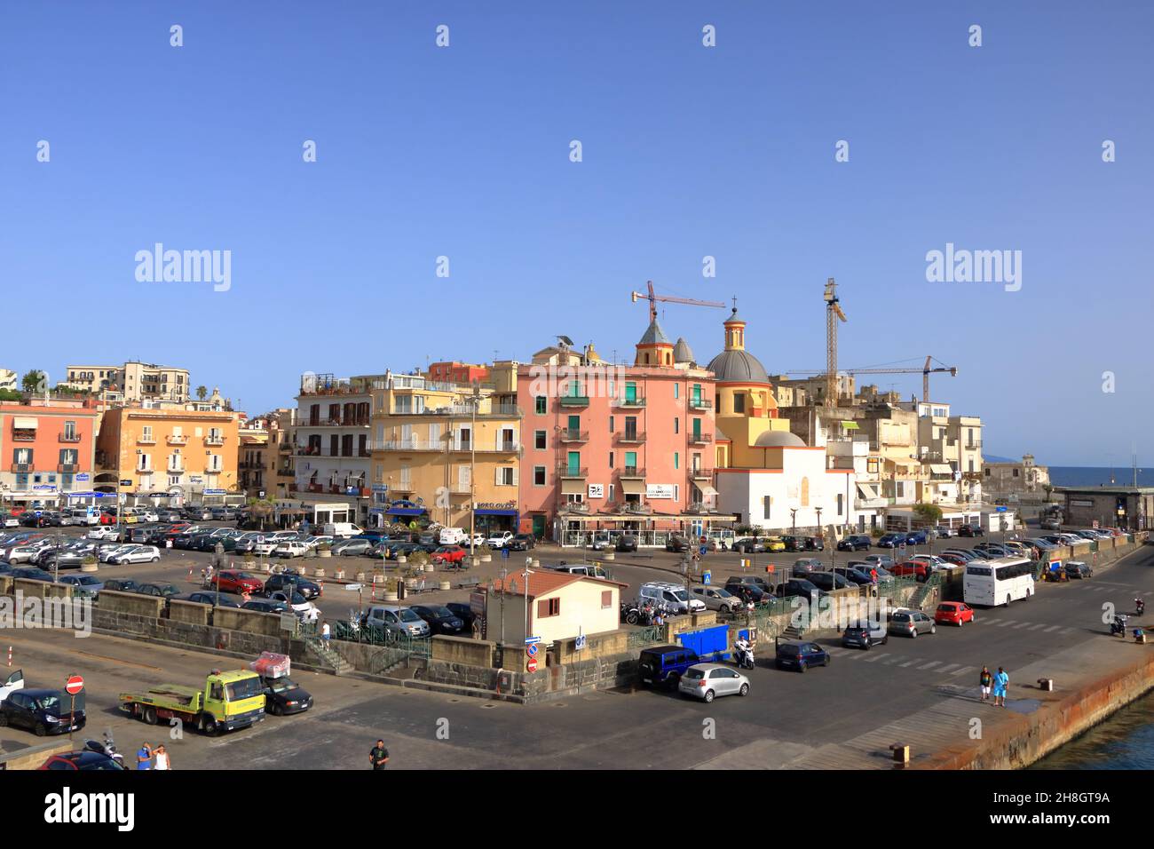 July 12 2021 - Pozzuoli, Italy: View of the typical residential ...