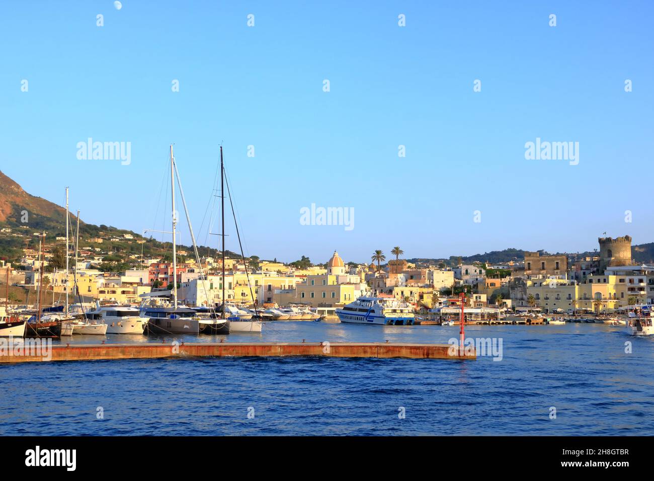 Coastal landscape of Forio on Ischia, town in the Metropolitan City of ...