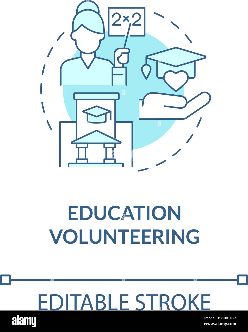 Volunteering at work blue Stock Vector Images - Alamy