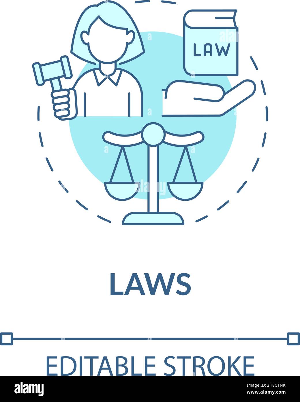Laws in society blue concept icon Stock Vector Image & Art - Alamy