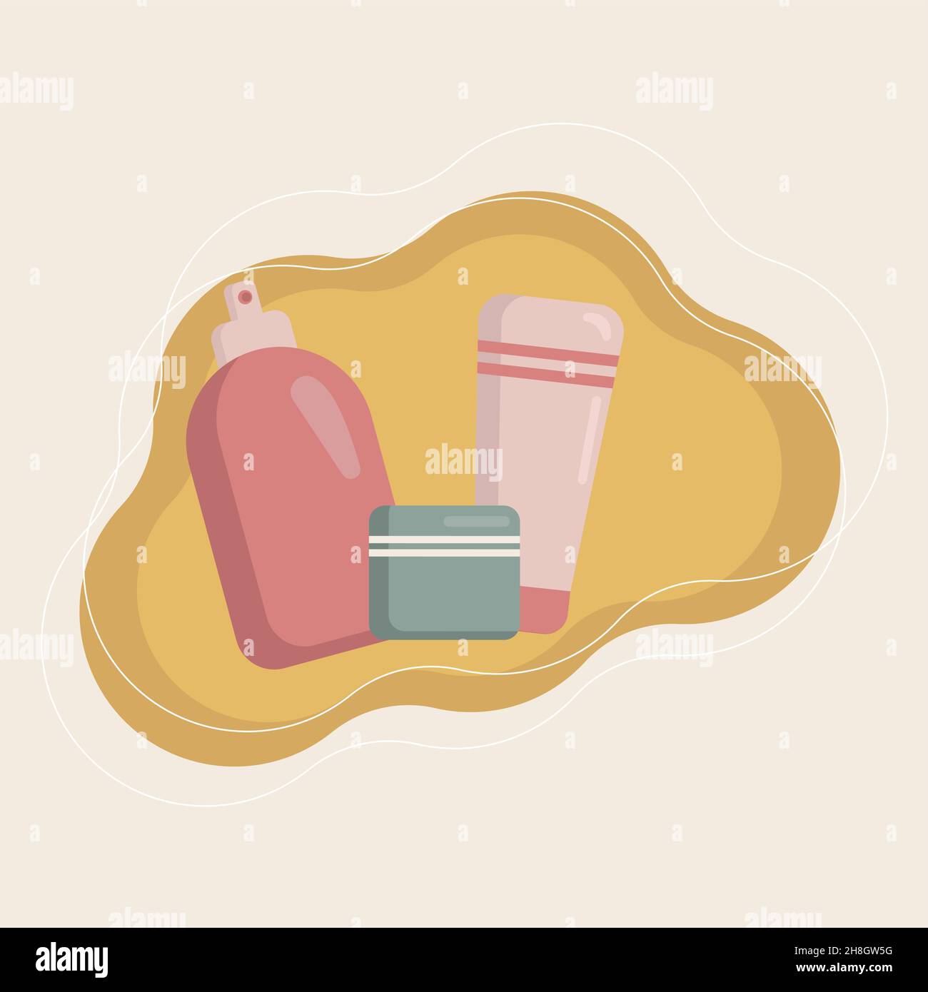 Shampoo and moisturizing cream Stock Vector Images - Alamy