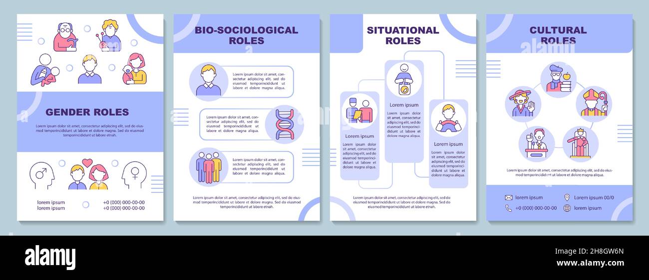 Social roles in community brochure template Stock Vector Image & Art ...