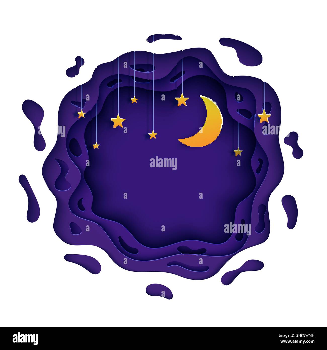 Space element landscape night Cut Out Stock Images & Pictures - Alamy