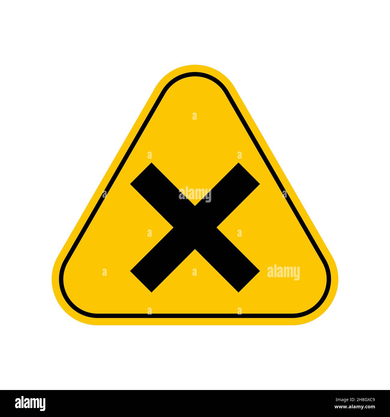 Irritant sign or harmful hazard symbol, Yellow Triangle Caution Symbol ...