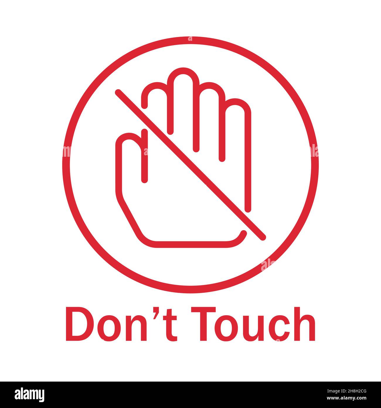 Don’t touch sticker hi-res stock photography and images - Alamy
