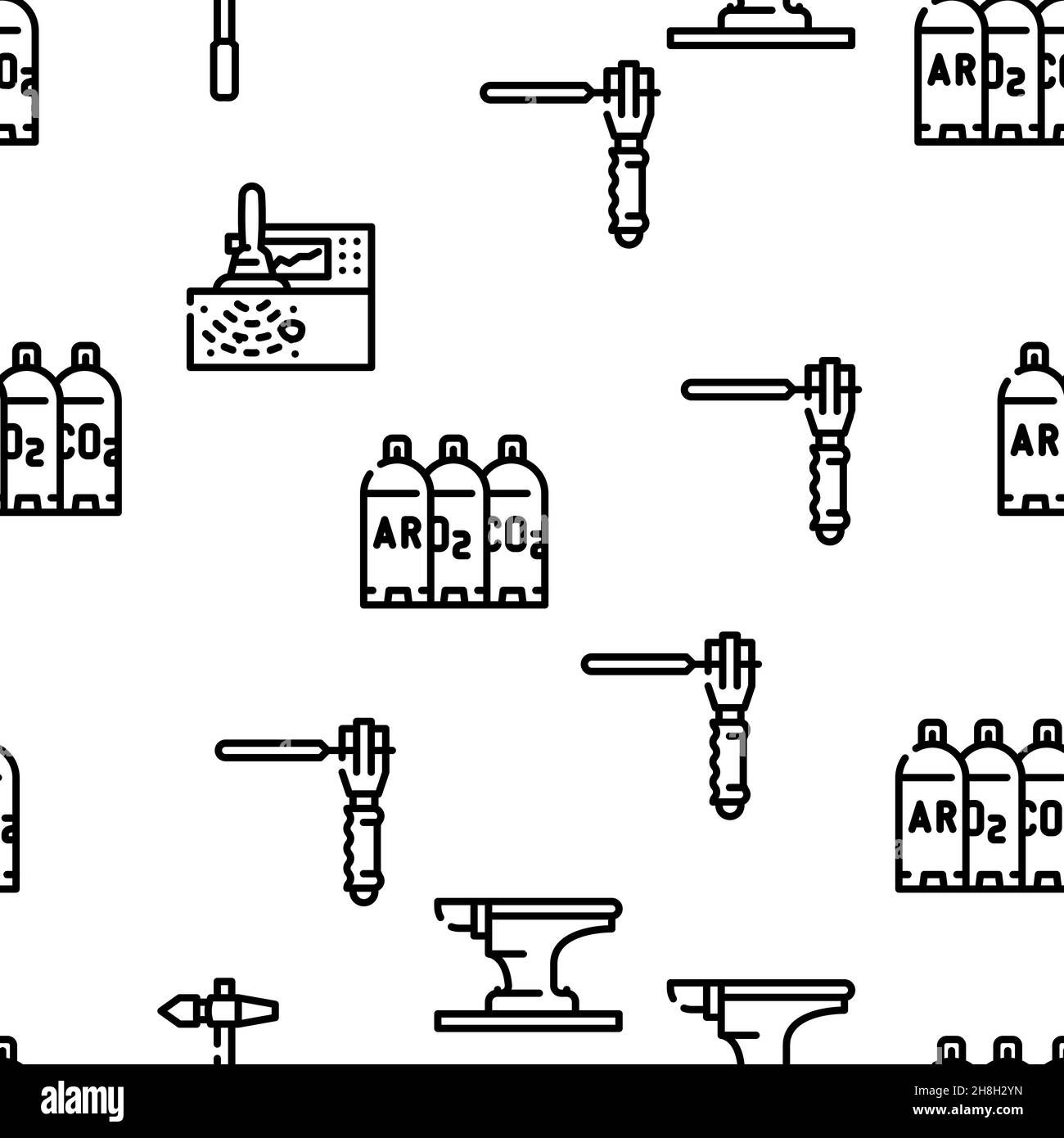 Welding Engineering Vector Seamless Pattern Stock Vector Image & Art ...