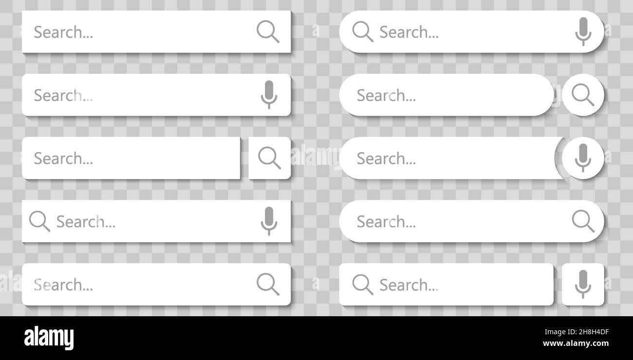 Search bar vector element with diferent design, set of ten search boxes ...