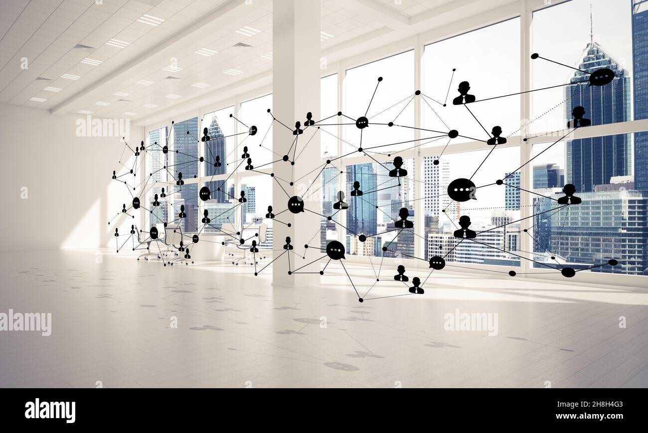 Networking and wireless connection as concept for effective modern ...