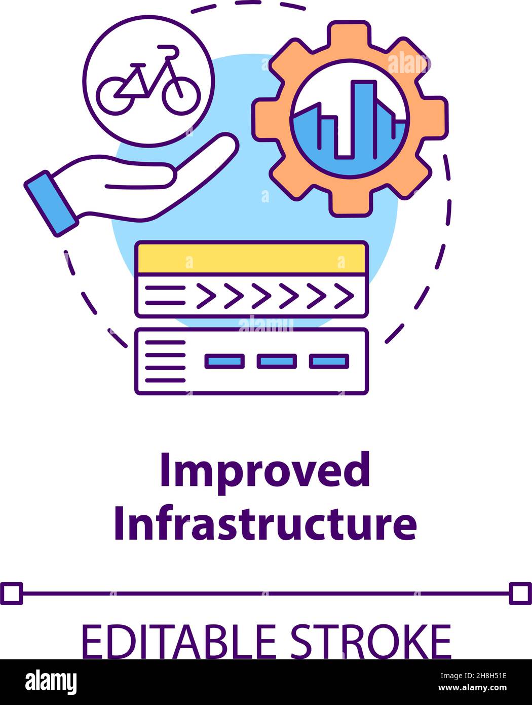 Improved infrastructure concept icon Stock Vector Image & Art - Alamy