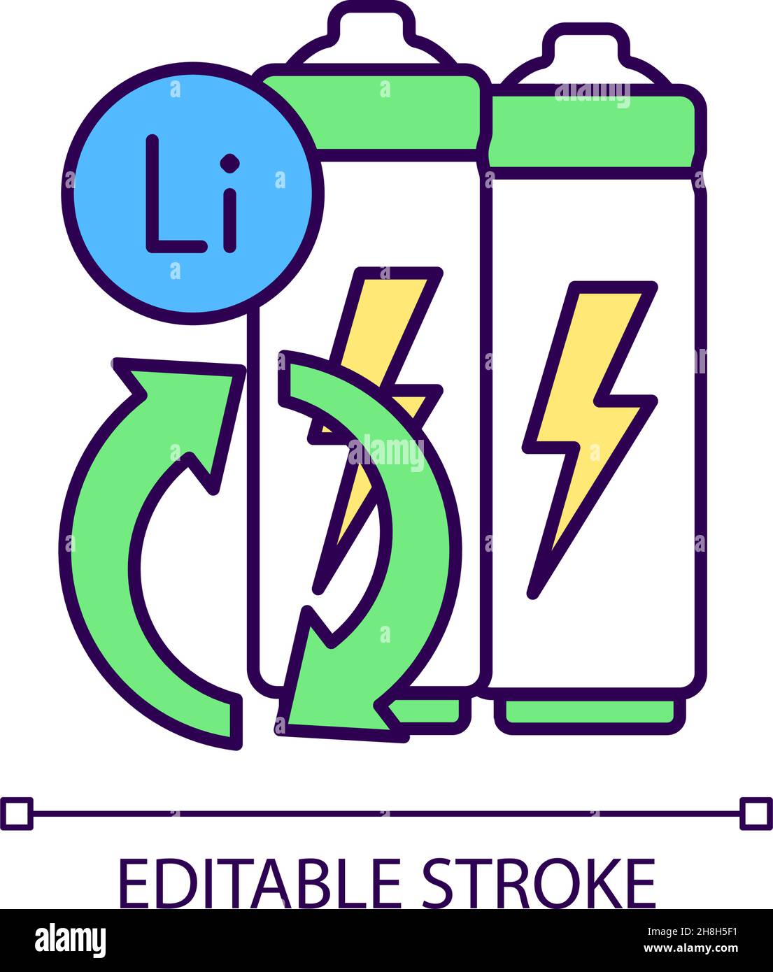 Battery metals recovery RGB color icon Stock Vector Image & Art - Alamy