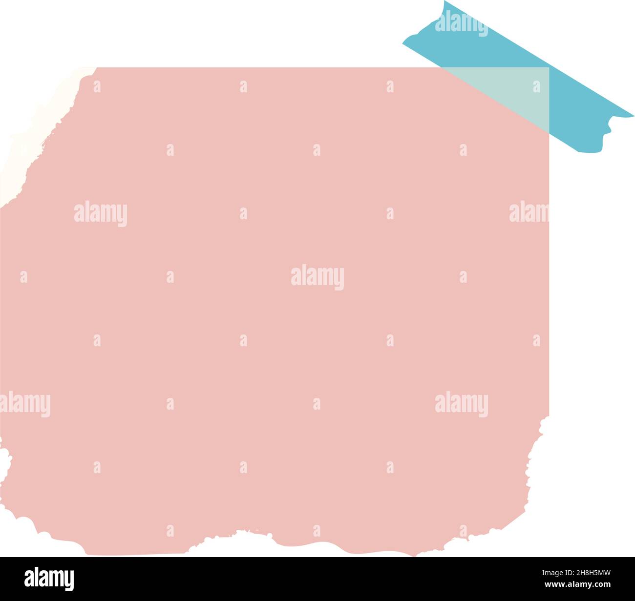 pink torn paper with tape Stock Vector Image & Art - Alamy