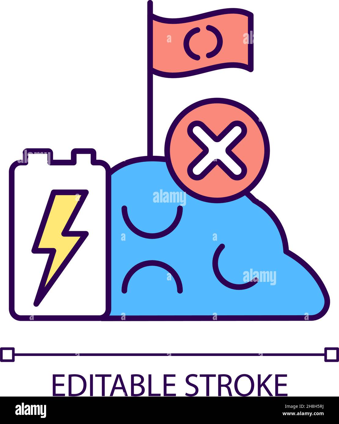 Trash battery icon outline Stock Vector Images - Alamy