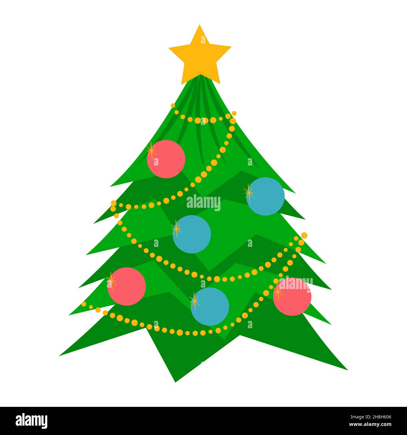 New years garland christmas tree Stock Vector Images - Alamy