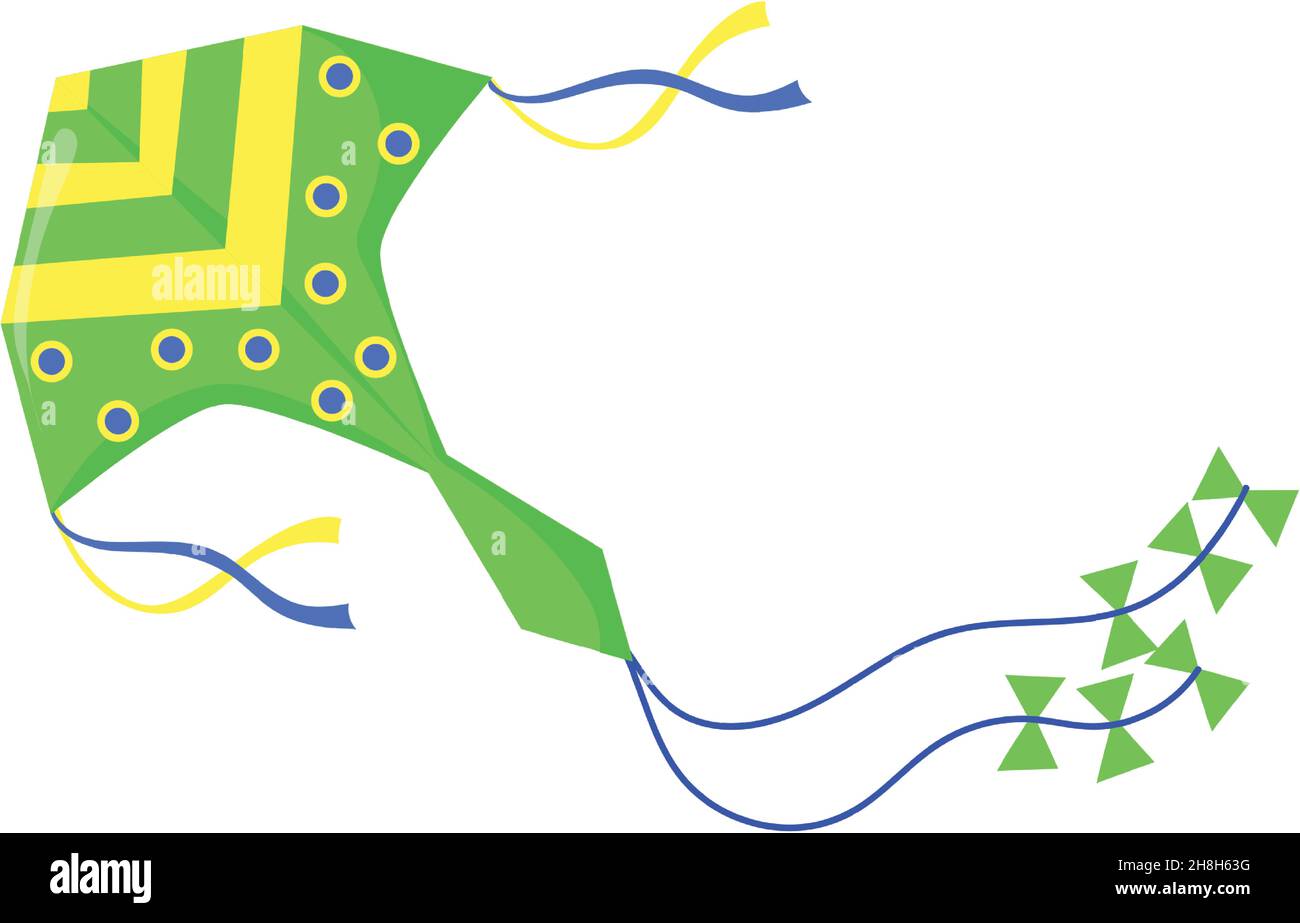 Plane kite. Entertainment play for baby kids, vector illustration ...