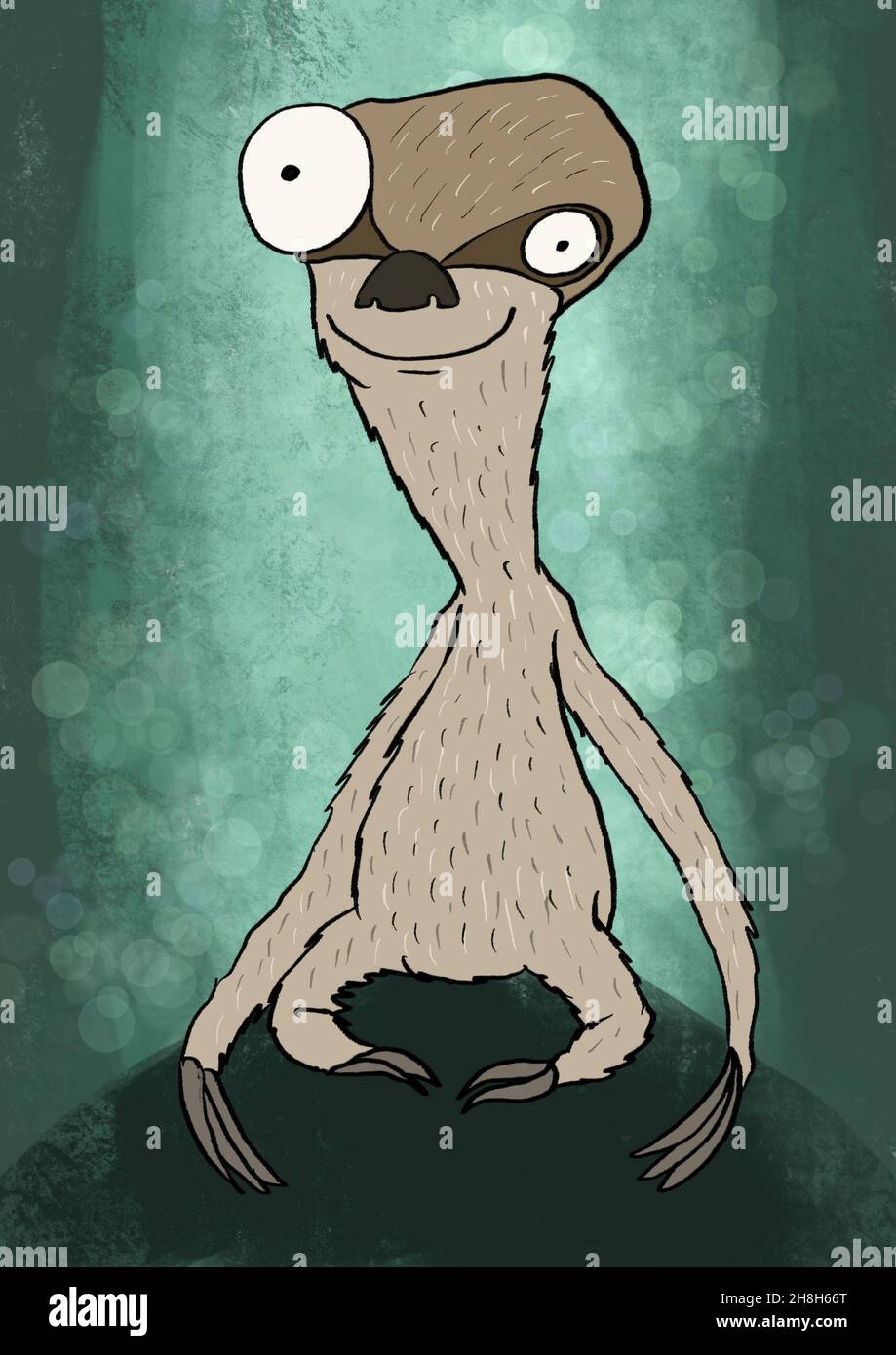 a goofy cartoon sloth Stock Photo - Alamy