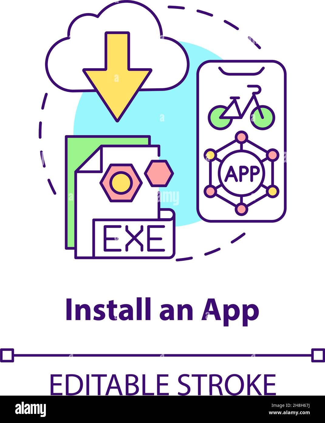 Install app Stock Vector Images - Alamy