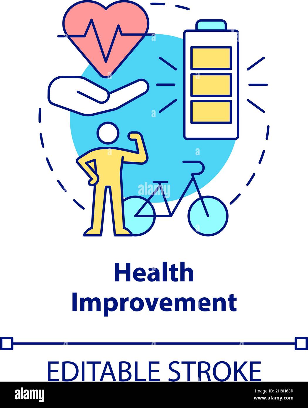 Health improvement concept icon Stock Vector Image & Art - Alamy