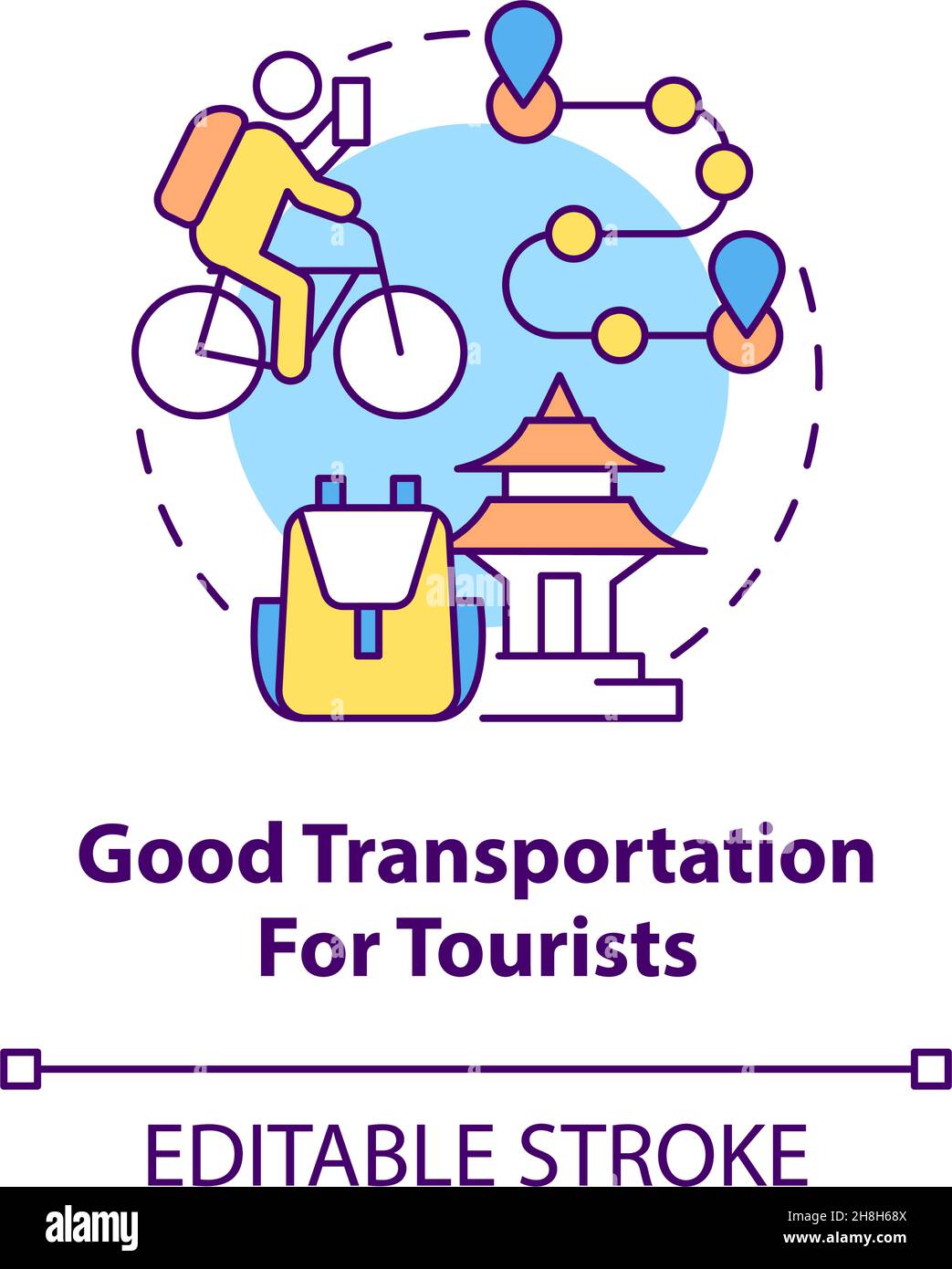 Good transportation for tourists concept icon Stock Vector Image & Art ...