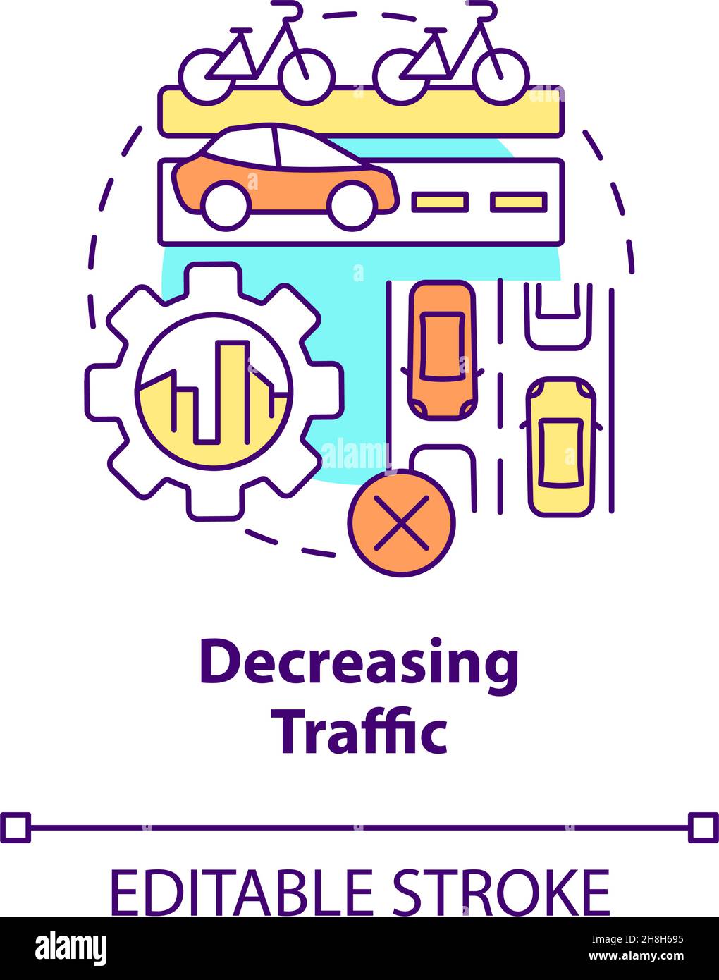 Reduce traffic congestion Stock Vector Images - Alamy