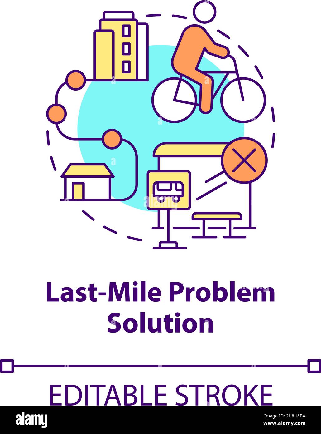 Last-mile problem solution concept icon Stock Vector Image & Art - Alamy