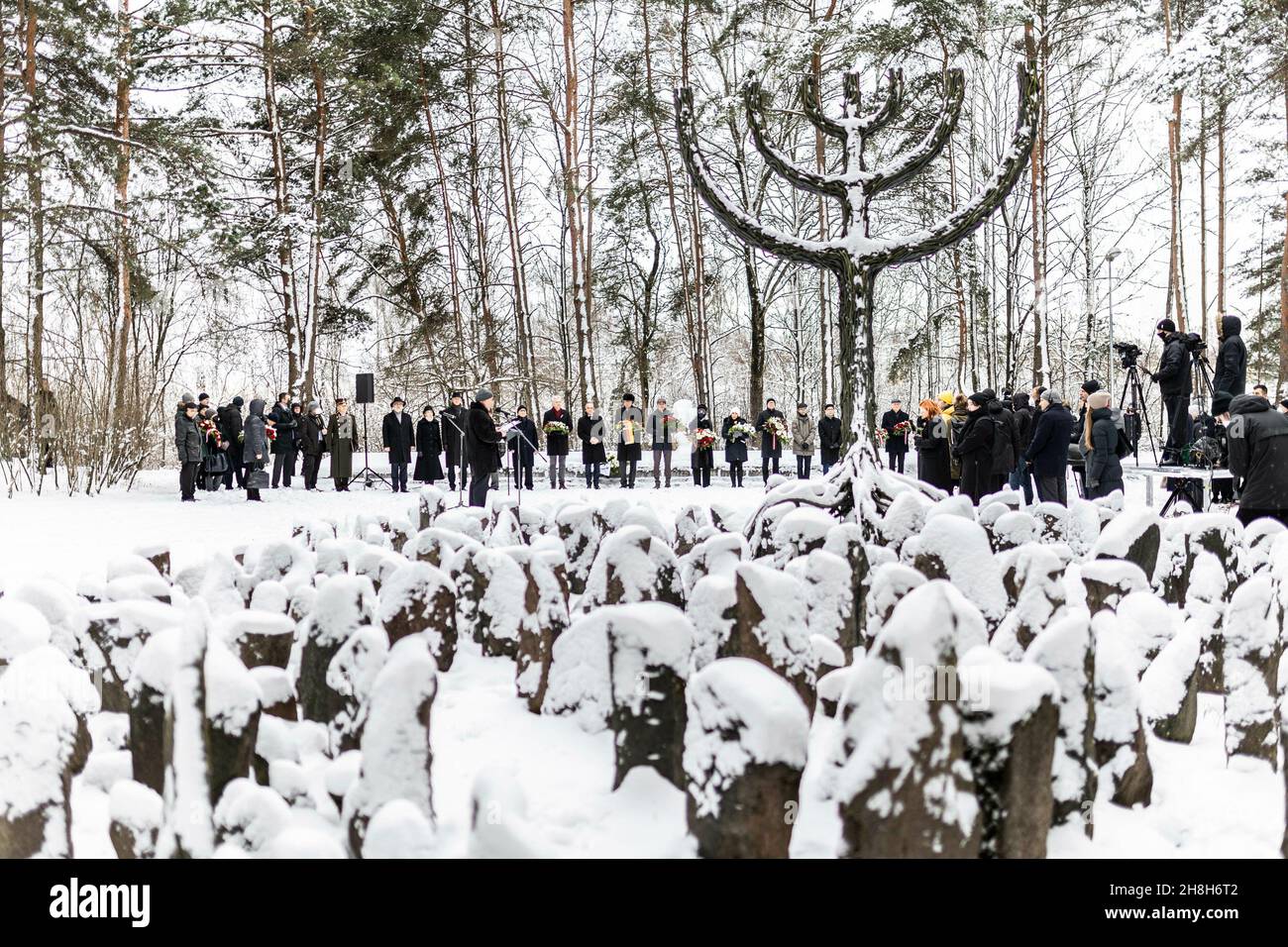 Commemoration event for the 80th anniversary of the Rumbula massacre in ...