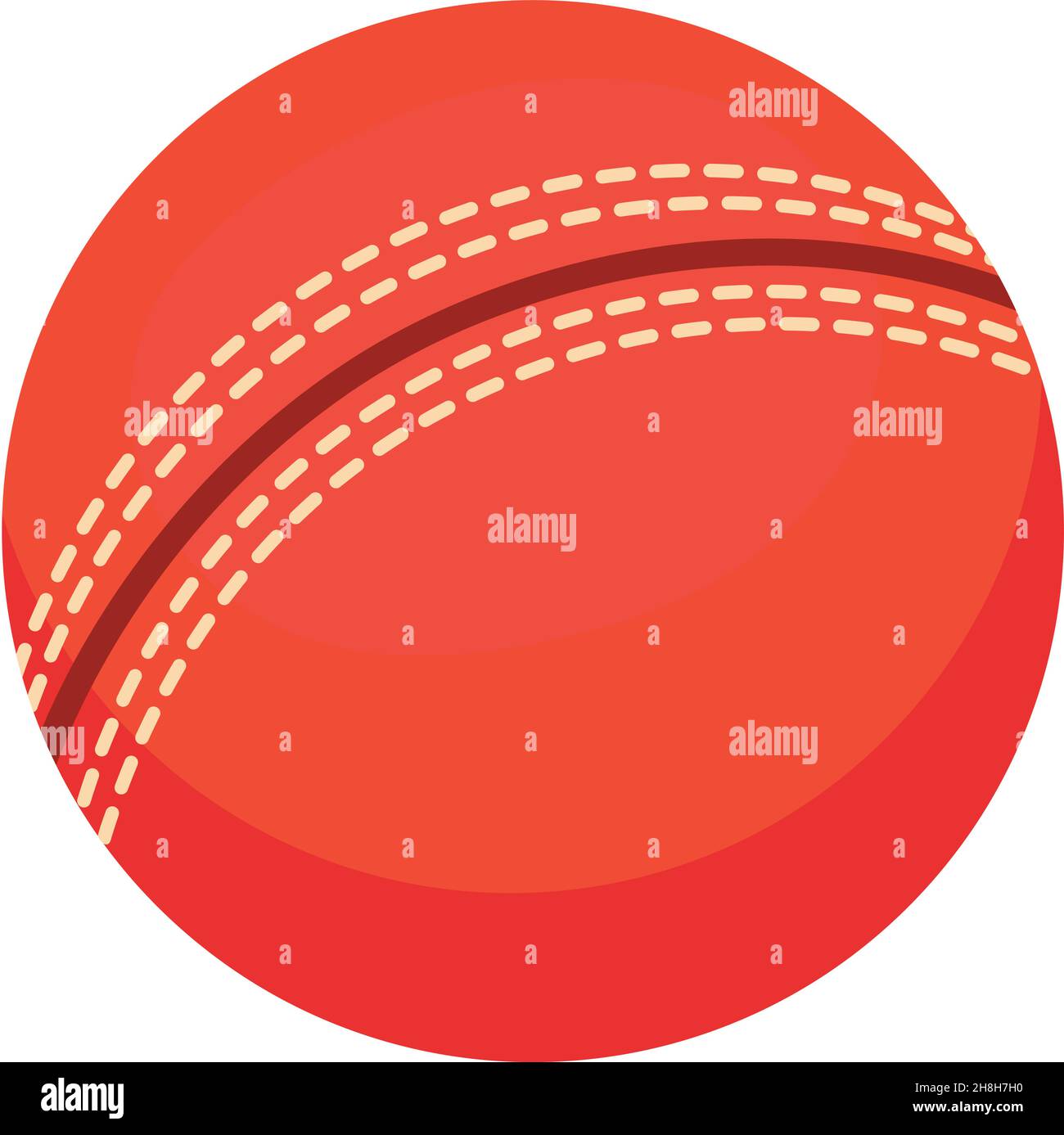 Red sport ball. Cartoon Rubber or leather ball for children to play ...