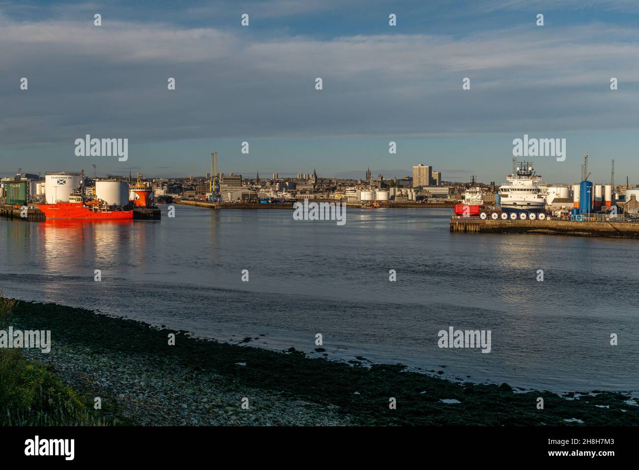 Aberdeen, Scotland, UK, November 10th, 2021, Aberdeen harbour basin ...