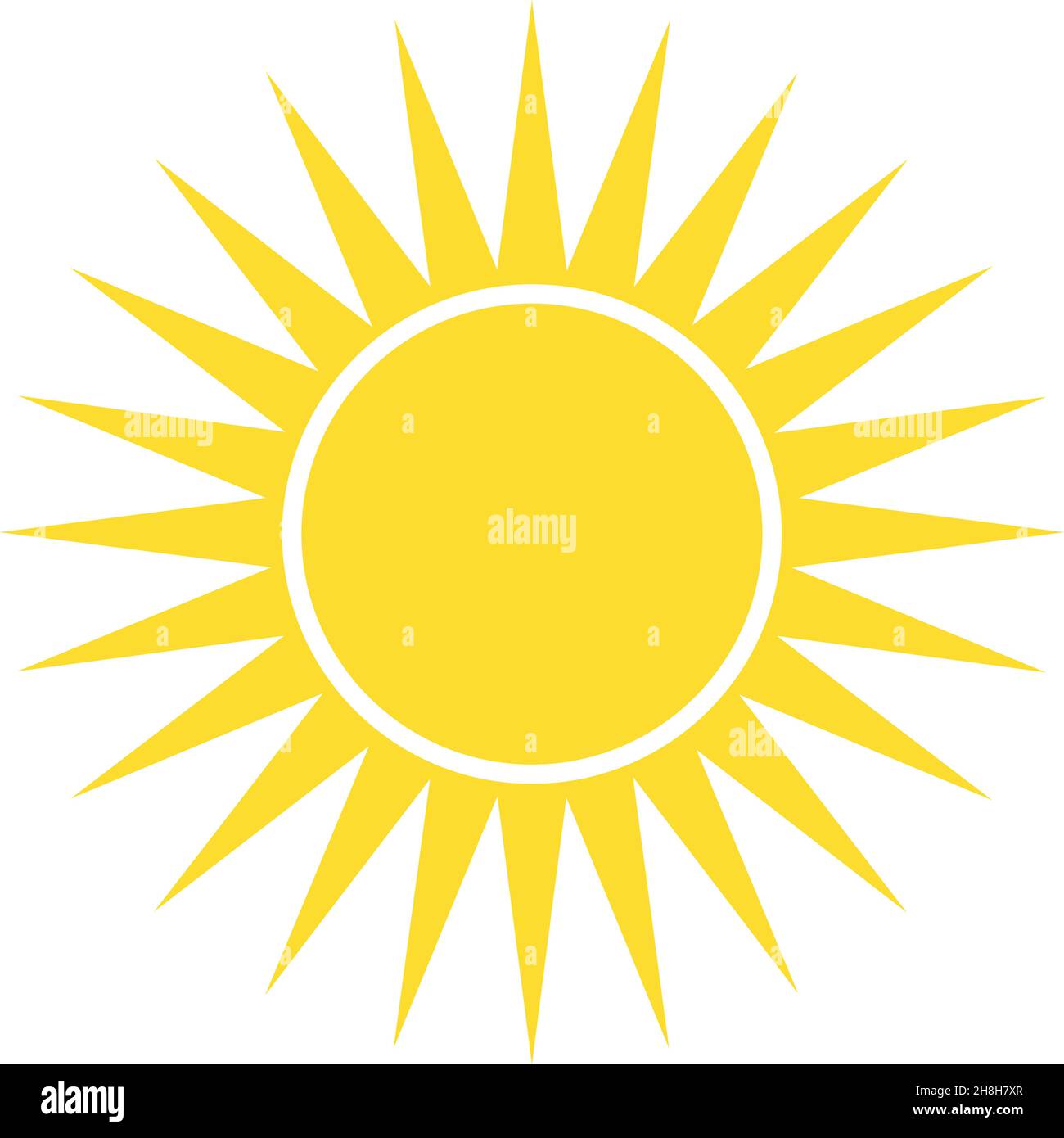 Pointed sun. Sunshine vector icon pictogram illustration image isolated ...