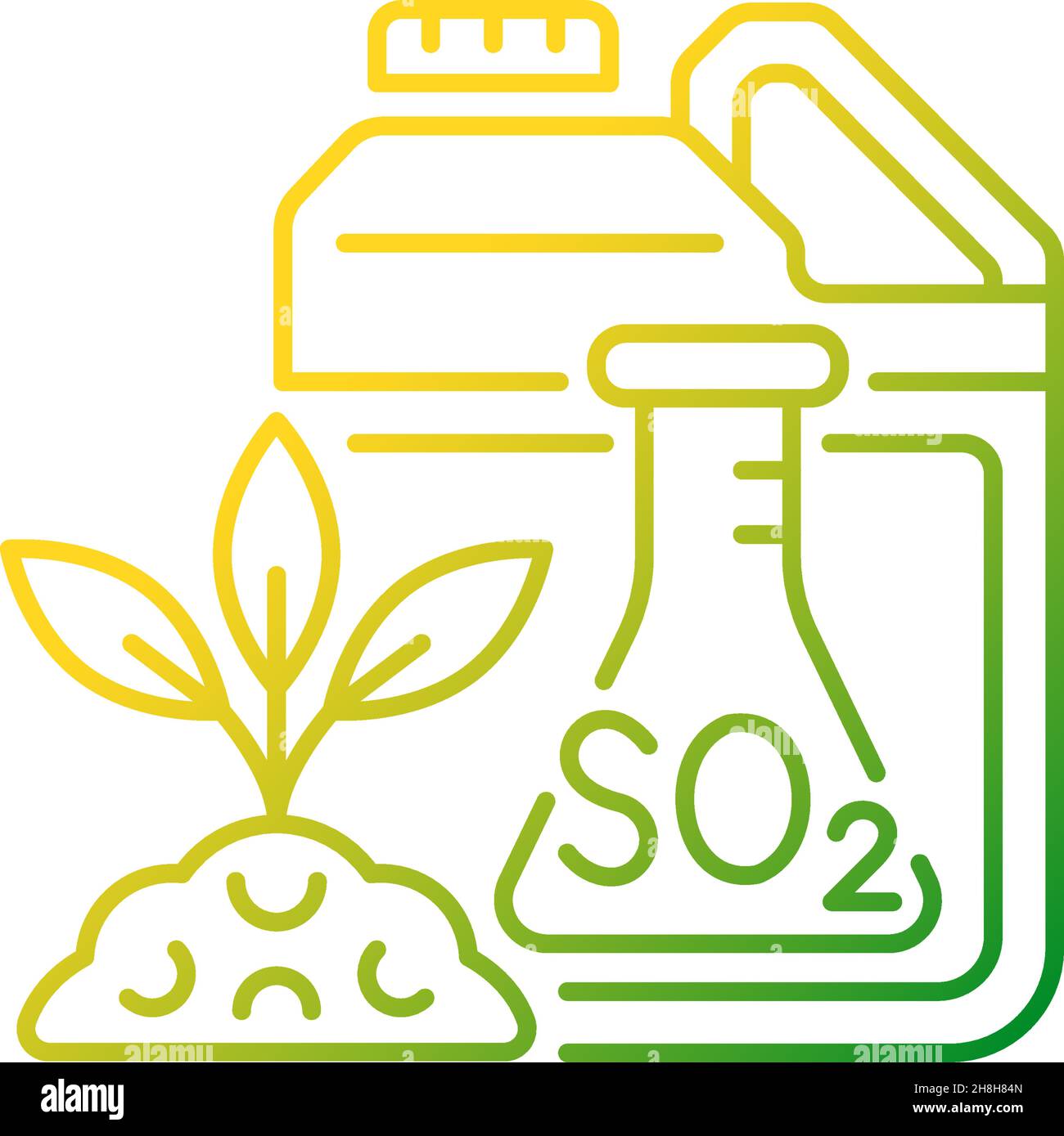 Sulphur fertilizer gradient linear vector icon Stock Vector Image & Art ...