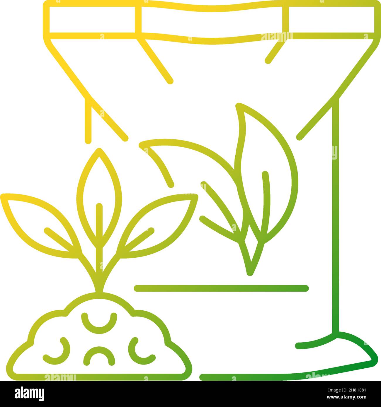 Organic fertilizers gradient linear vector icon Stock Vector Image ...