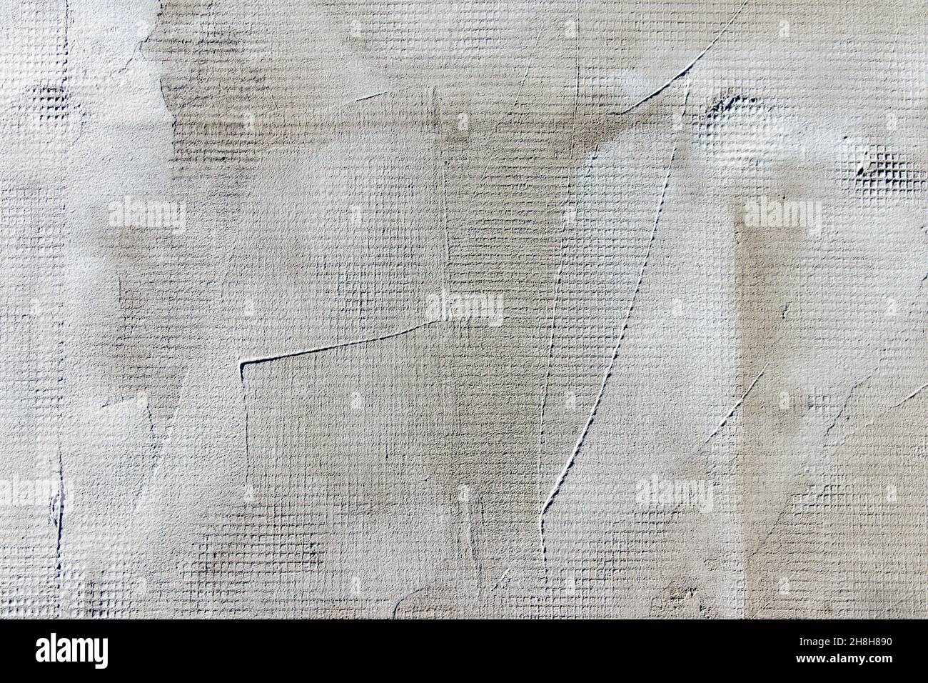 Plaster texture. Textured whitewash wall close-up with brush strokes ...