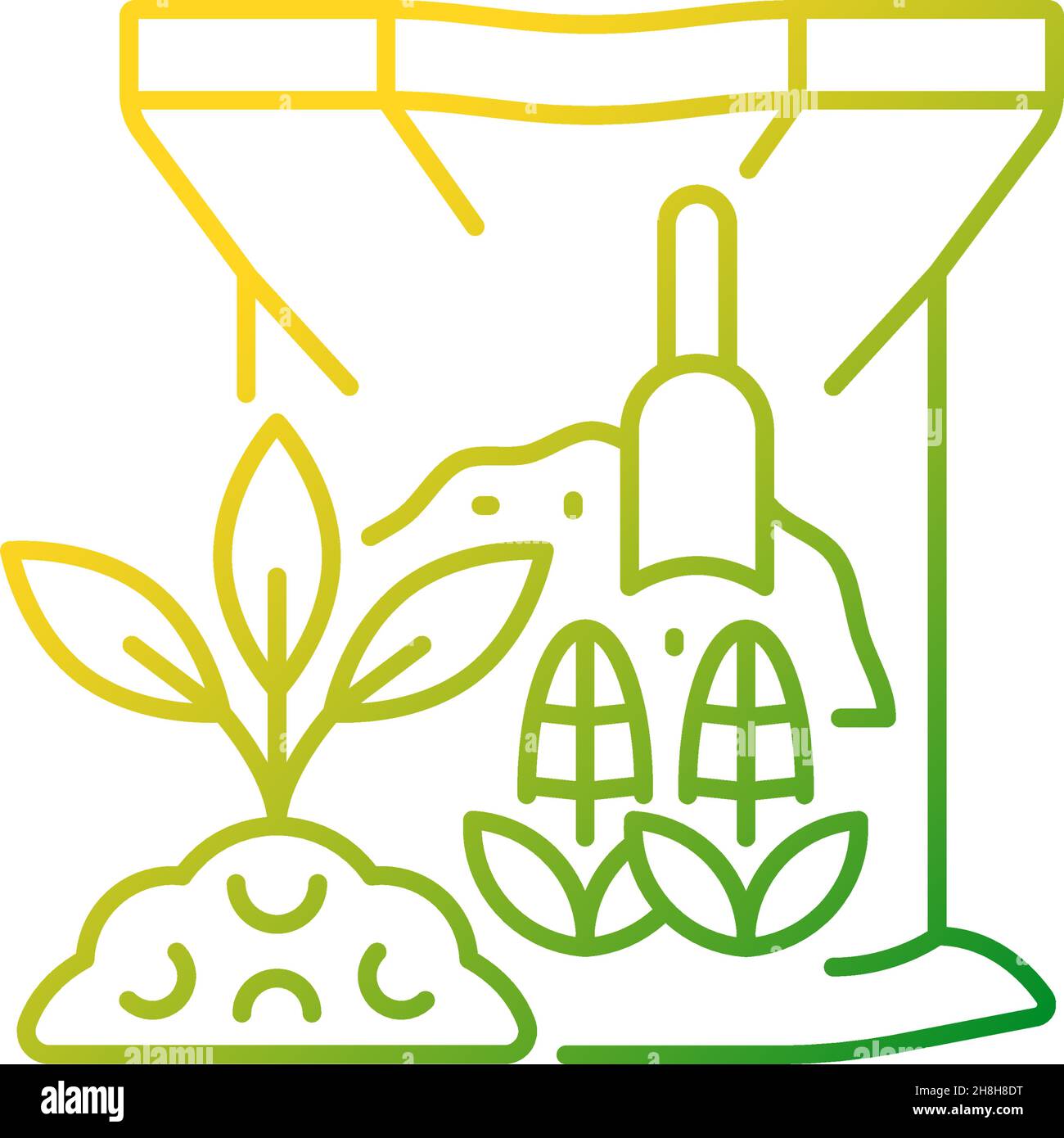 Corn icon linear color Stock Vector Images - Alamy