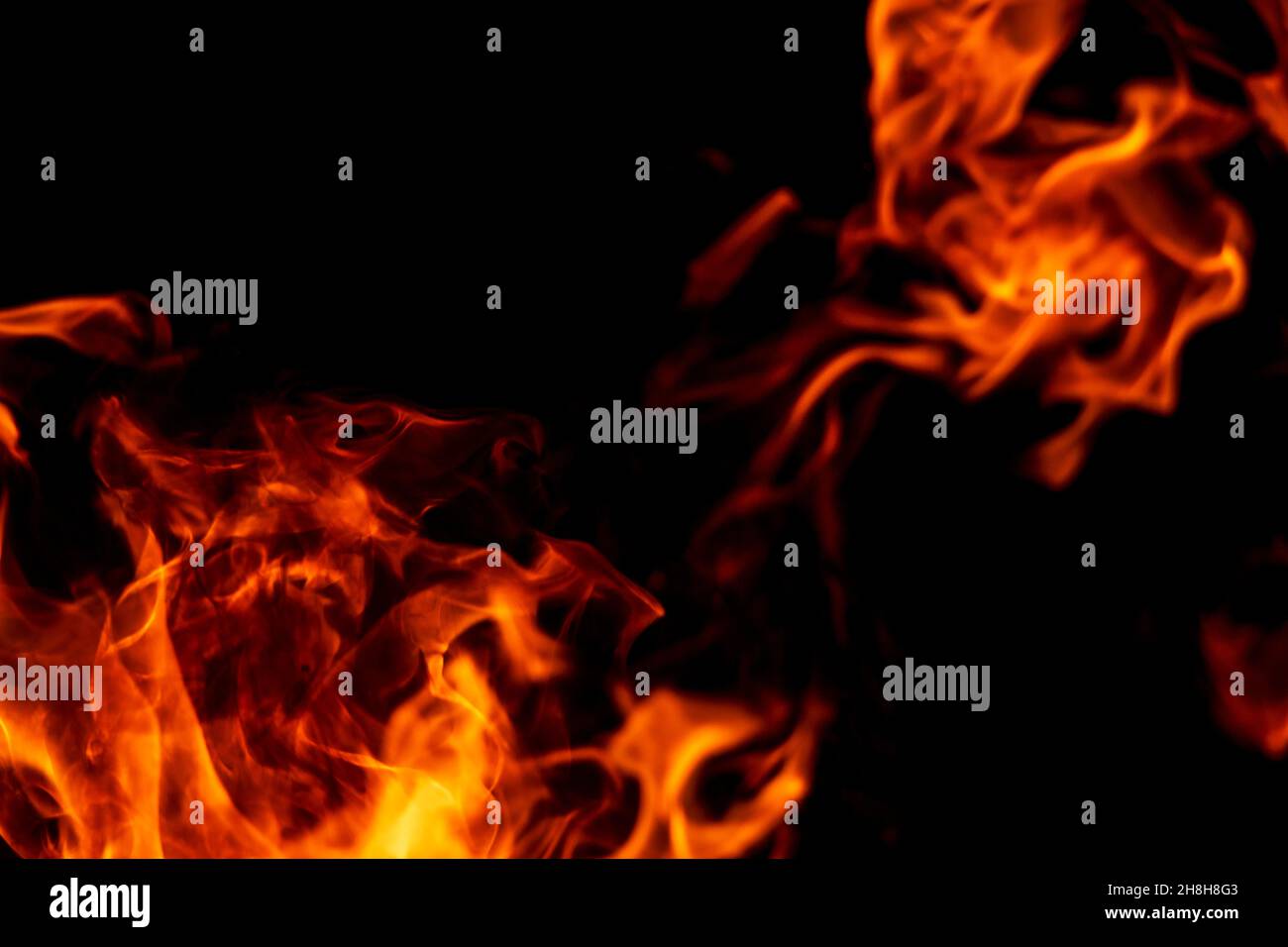 Abstract flame, fire flame texture, background. Blurred moving tongues ...