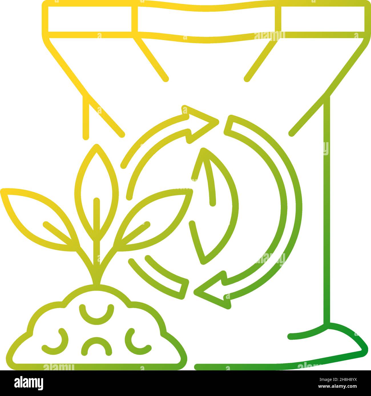 Compost gradient linear vector icon Stock Vector Image & Art - Alamy