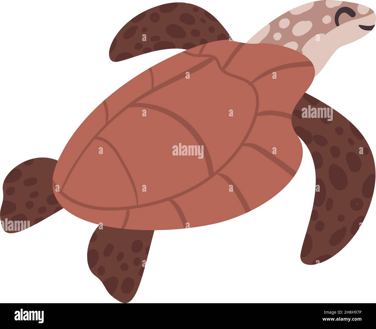 great brown turtle over white Stock Vector Image & Art - Alamy