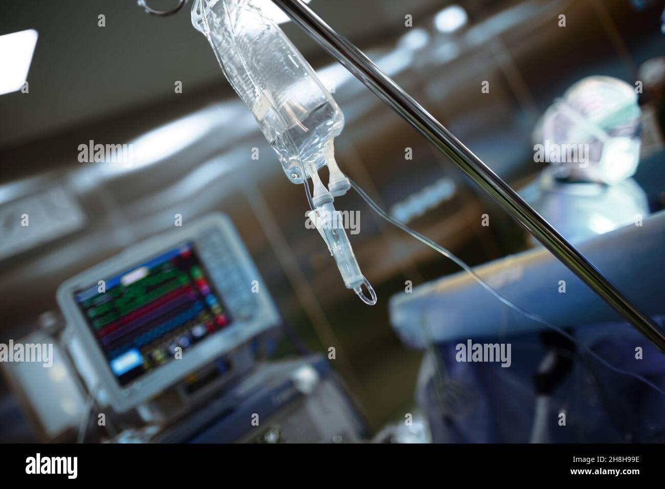 View of the modern operating room during surgical procedure Stock Photo ...