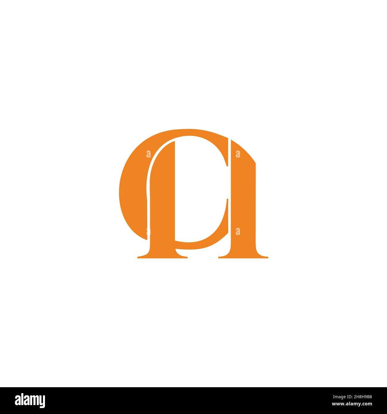letter cn simple link fonts flat geometric logo vector Stock Vector ...